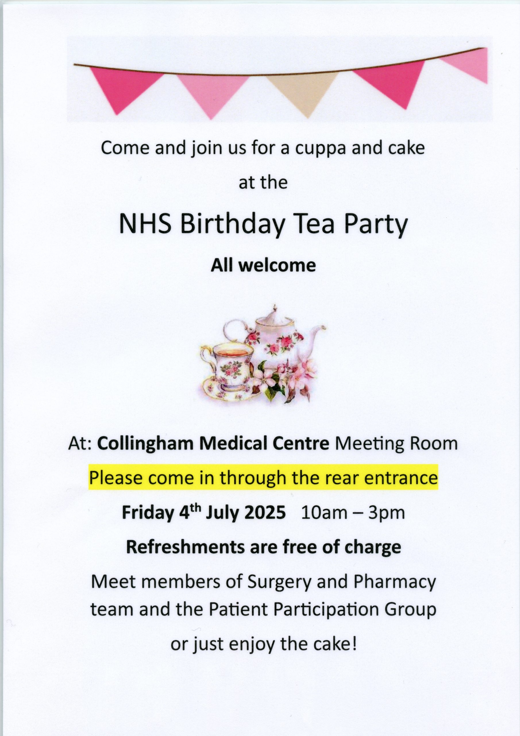NHS Birthday Tea Party – Collingham, Notts